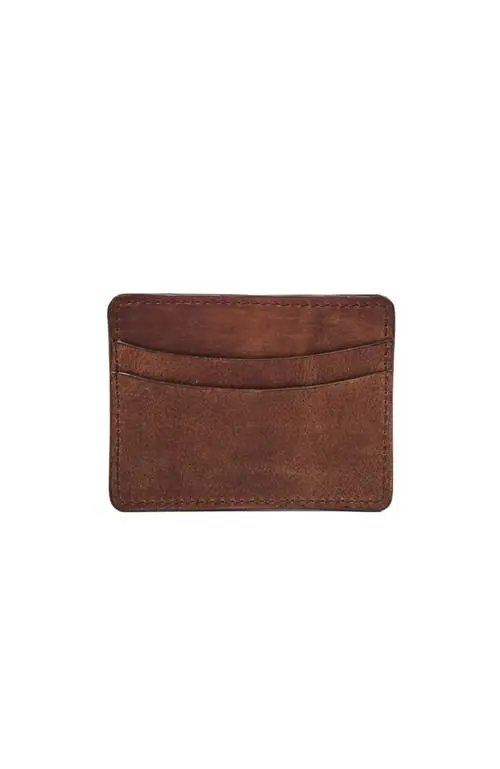 MANDRN Leather Cardholder - Saddle (dark)