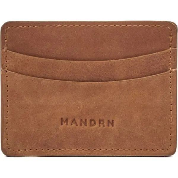 MANDRN Leather Cardholder - Saddle (light)