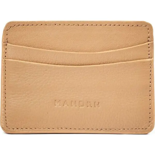 MANDRN Leather Cardholder - Sand