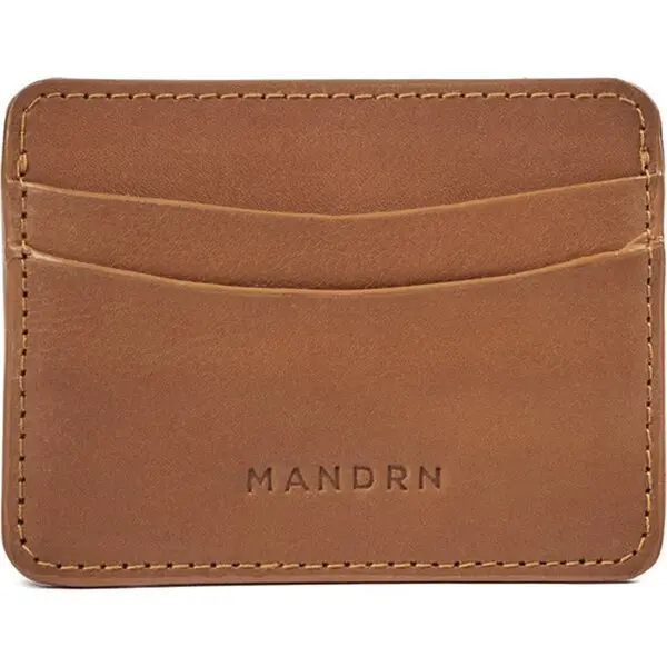 MANDRN Leather Cardholder - Tan
