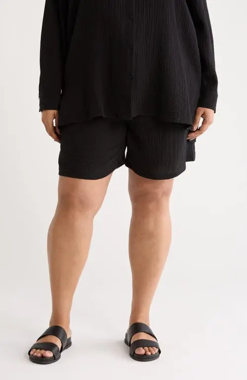 Eileen Fisher Organic Cotton Gauze Shorts