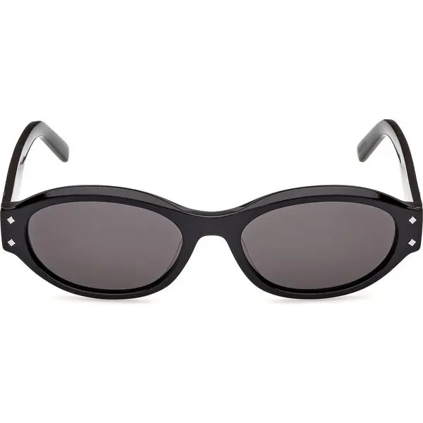 Mcm Oval Sunglasses - Black/classical Smoke