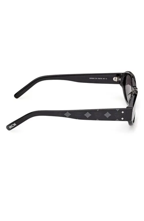 Mcm Oval Sunglasses - Black/classical Smoke