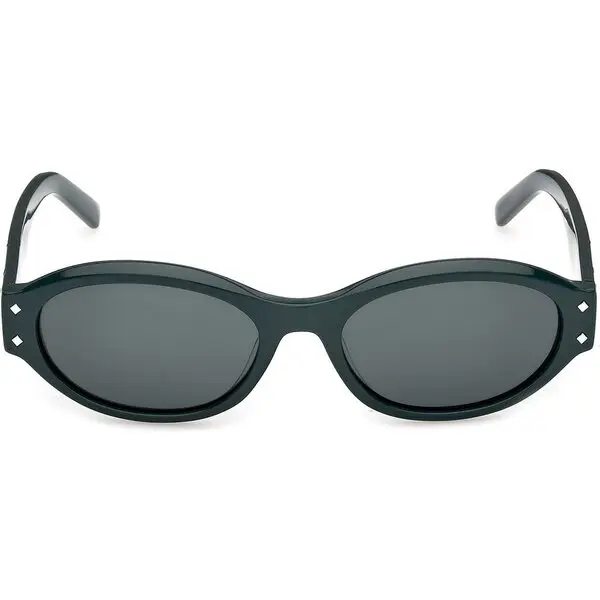 Mcm Oval Sunglasses - Bottle Green/deep Green