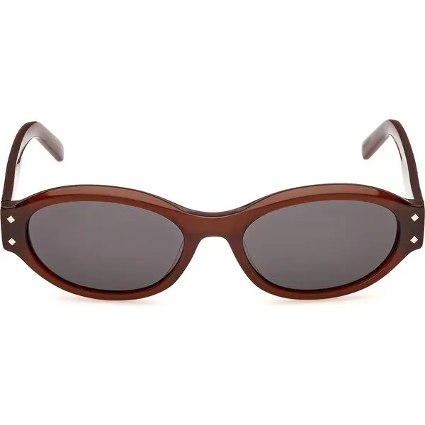 Mcm Oval Sunglasses - Opal Brown/gold/smoke