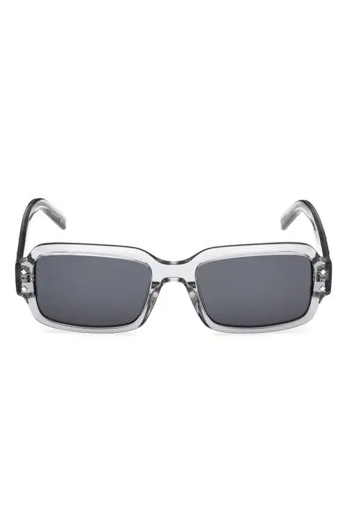 Mcm Rectangular Sunglasses - Gray/solid Dark Blue Lenses