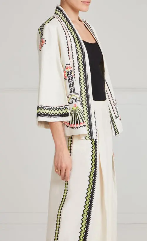 TEMPERLEY LONDON Avalon Embroidered Jacket - Ivory