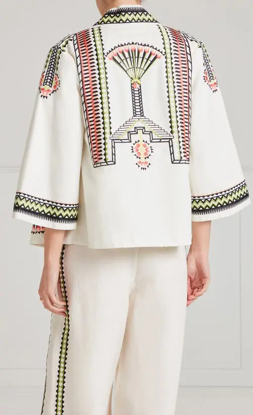 TEMPERLEY LONDON Avalon Embroidered Jacket - Ivory