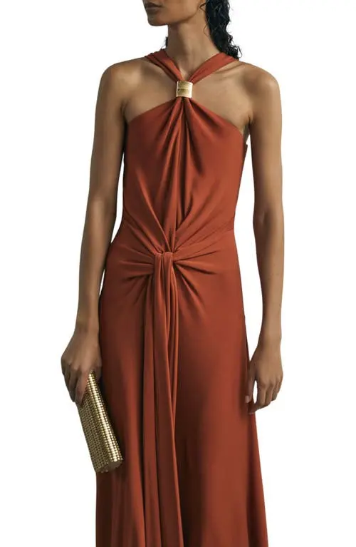 REISS Fortuna Clasp Detail Maxi Dress