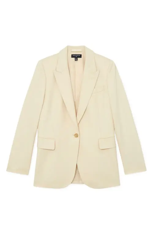 REISS Anya Pickstitch Detail Silk & Wool Blazer