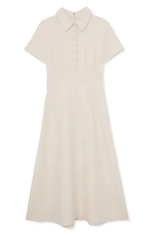REISS Mari Pleated Shirt Dress