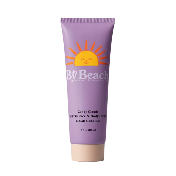 BY THE BEACH SUNCARE Candy Clouds Spf30 Face & Body Cream 6oz - Purple