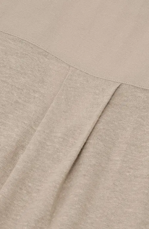 REISS Linen V-neck Tee