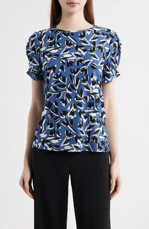 Anne Klein Floral Puff Sleeve Top
