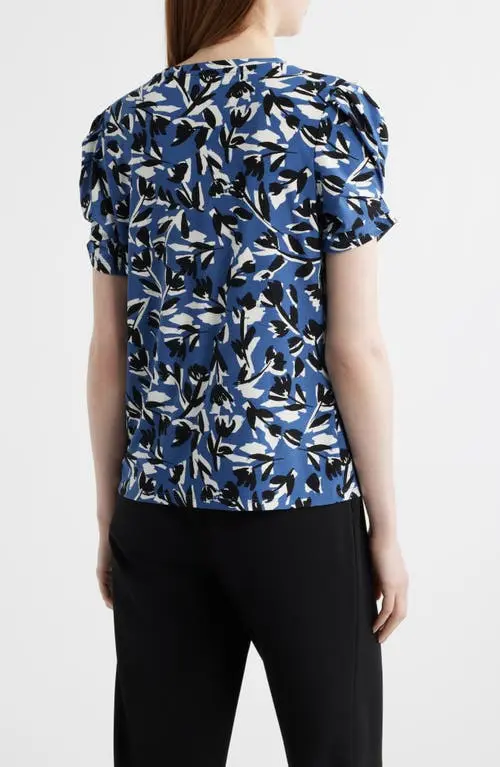 Anne Klein Floral Puff Sleeve Top