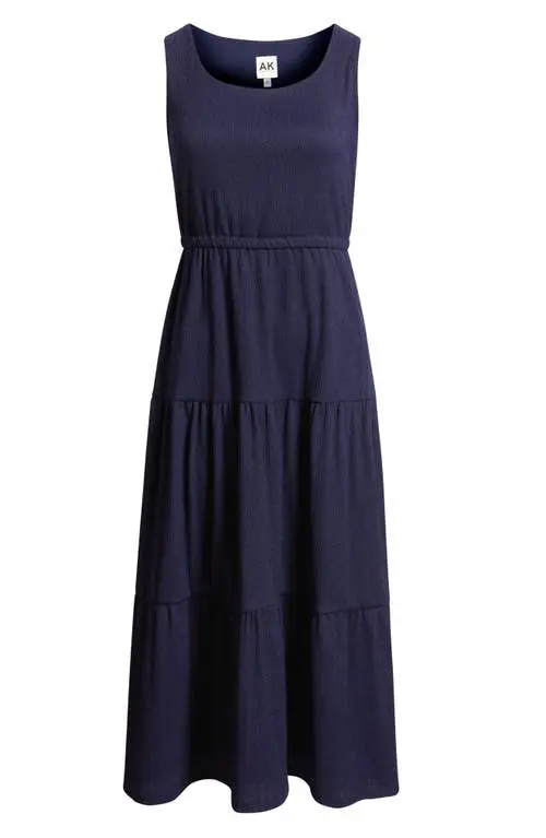 Anne Klein Sleeveless Tiered Midi Dress - Distant Mountain