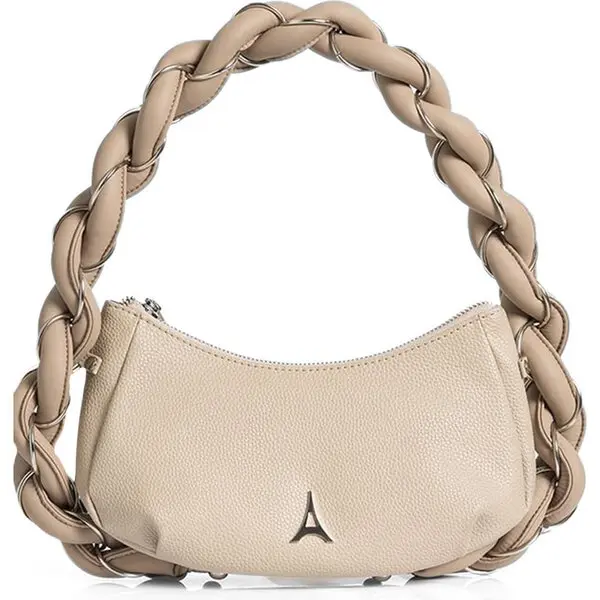 Manière De Voir Somme Leather Shoulder Bag With Rope Handle And Chain Detail