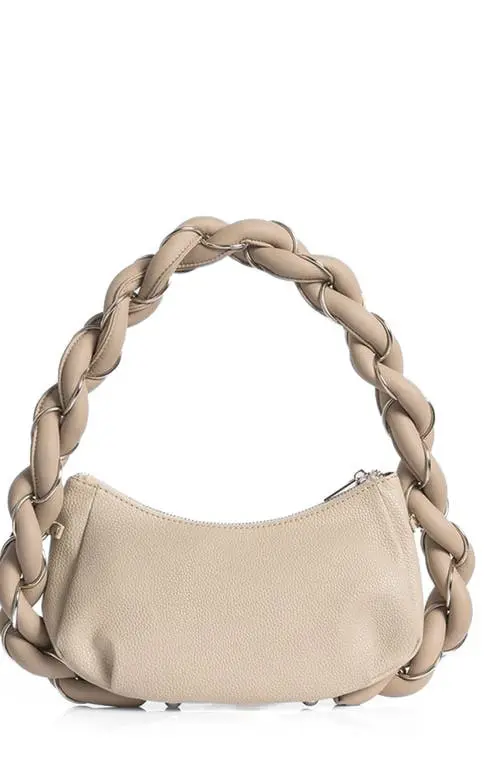 Manière De Voir Somme Leather Shoulder Bag With Rope Handle And Chain Detail
