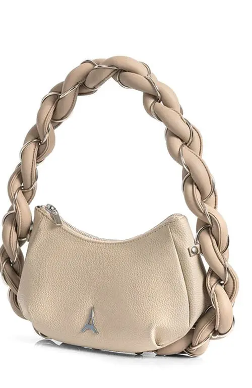 Manière De Voir Somme Leather Shoulder Bag With Rope Handle And Chain Detail