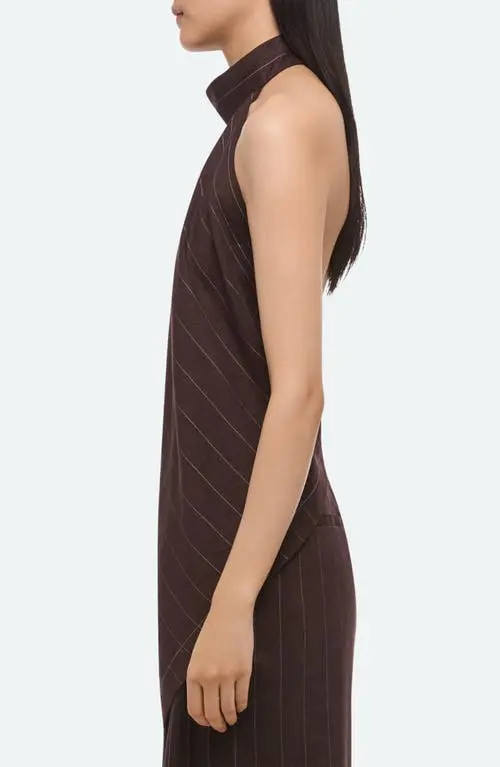 Helmut Lang Pinstripe Linen Blend Halter Top