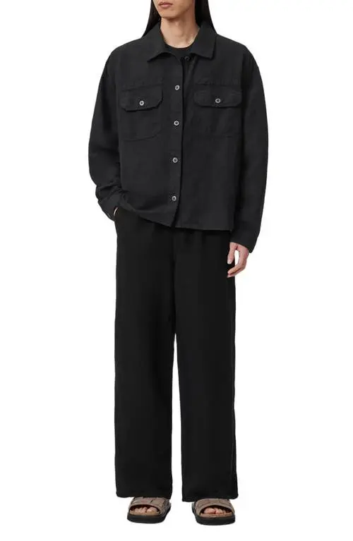 ALLSAINTS Korten Relaxed Fit Shirt Jacket - Black