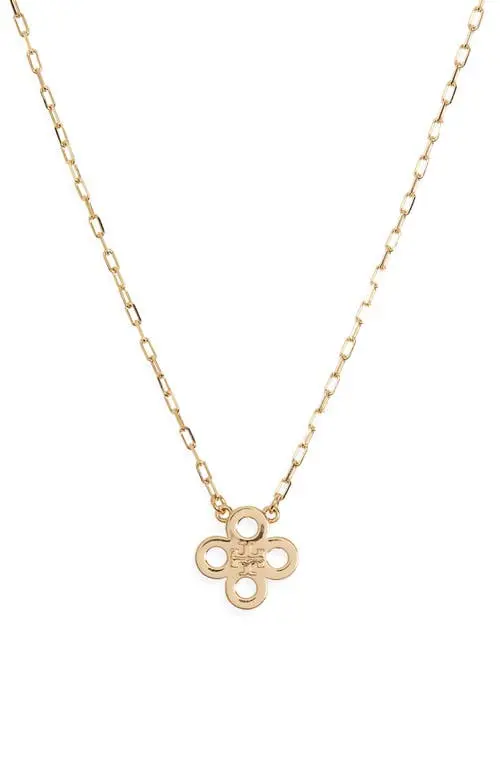 Tory Burch Forget Me Not Pendant Necklace - Tory Gold