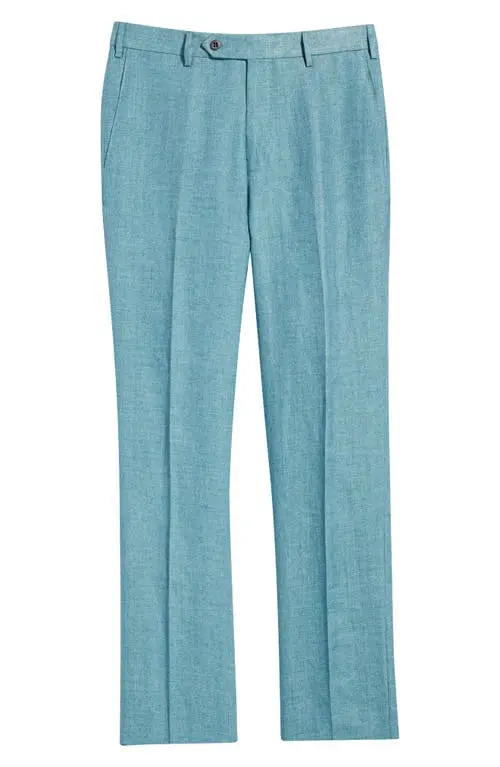 Zanella Parker Linen Flat-front Trousers