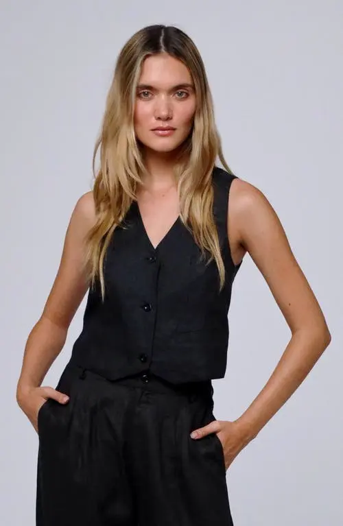 JUANA Hemp Tailored Vest - Black
