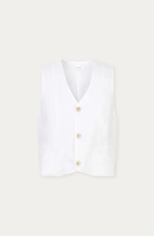 JUANA Hemp Tailored Vest - White
