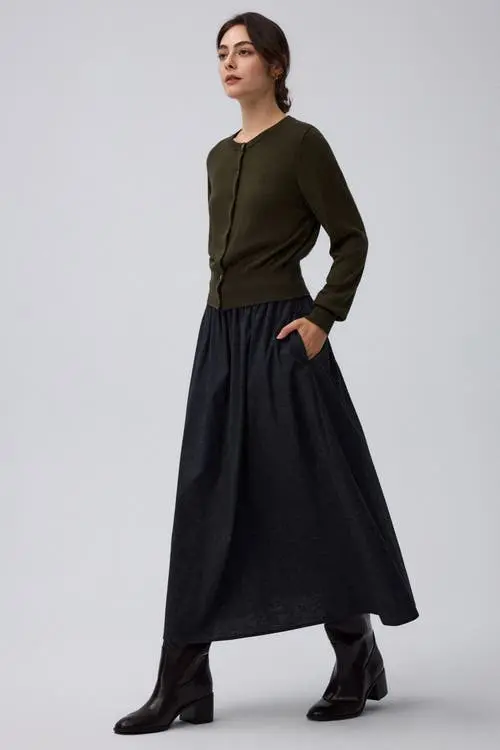 JUANA Hemp Blend Maxi Skirt