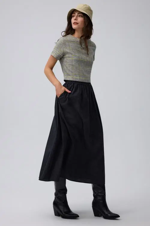 JUANA Hemp Blend Maxi Skirt