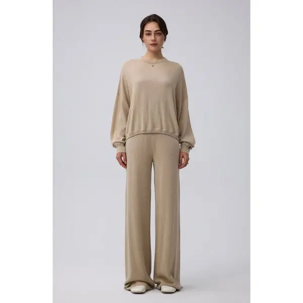 JUANA Nilo Knitted Pull-on Pants - Beige