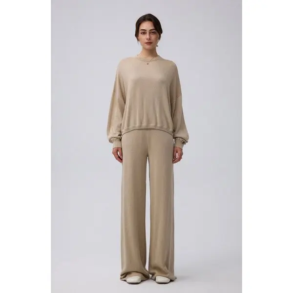 JUANA Nilo Knitted Pull-on Pants - Beige