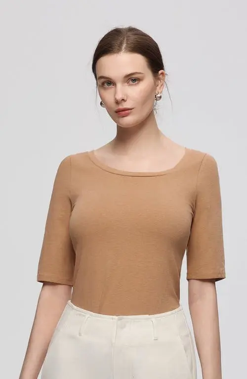 JUANA Hemp Essentials Asymmetrical Neckline Tee