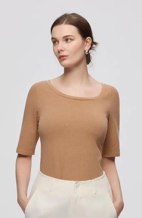 JUANA Hemp Essentials Asymmetrical Neckline Tee