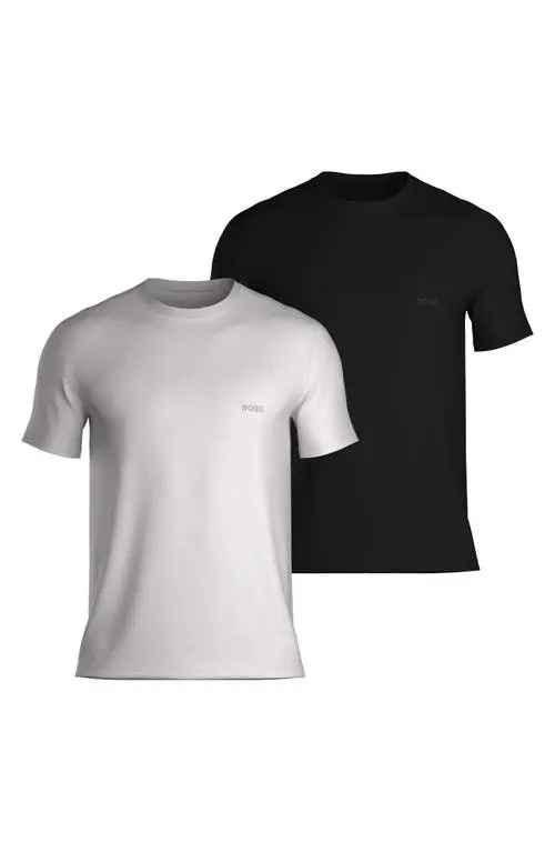 BOSS Assorted 2-pack Rib Cotton T-shirts - Grey/black