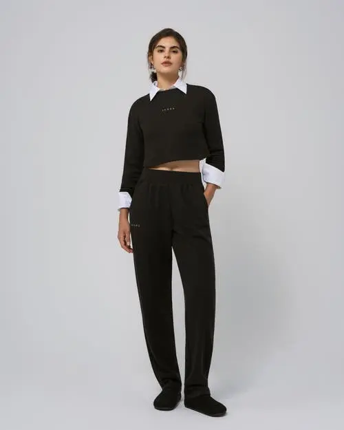 JUANA Off Hours Mid Rise Joggers - Black