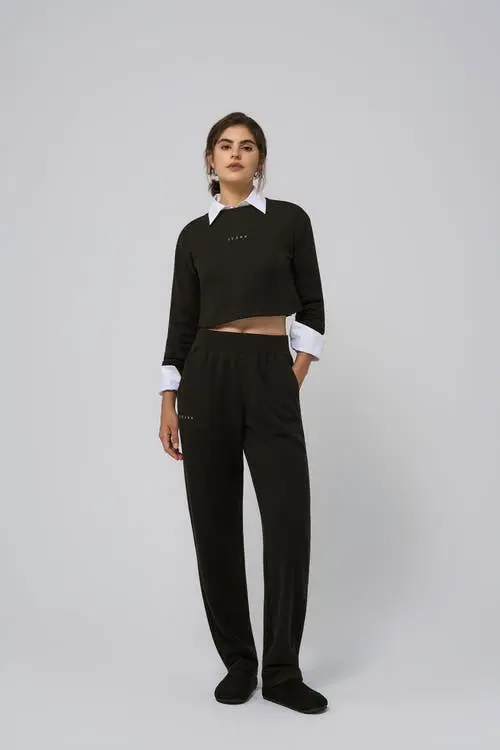 JUANA Off Hours Mid Rise Joggers - Black