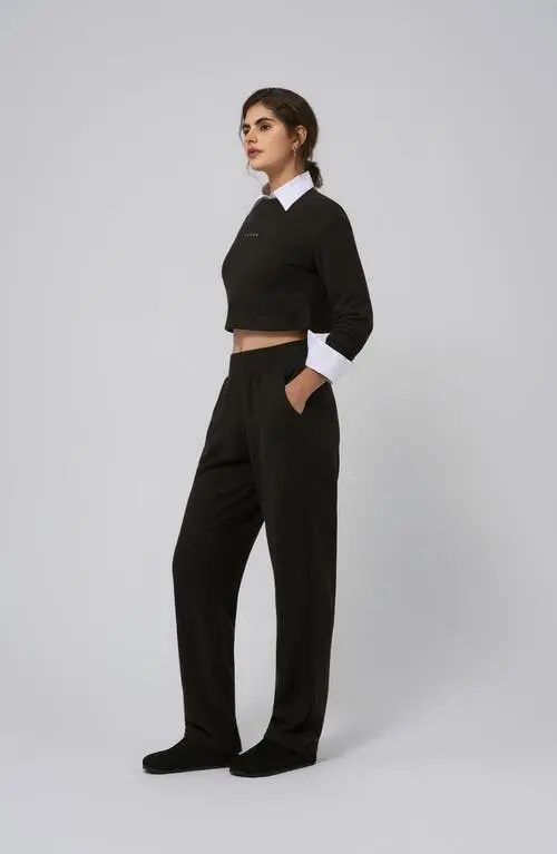 JUANA Off Hours Mid Rise Joggers - Black