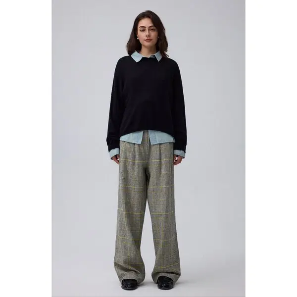 JUANA Theory High Rise Trousers - Plaid