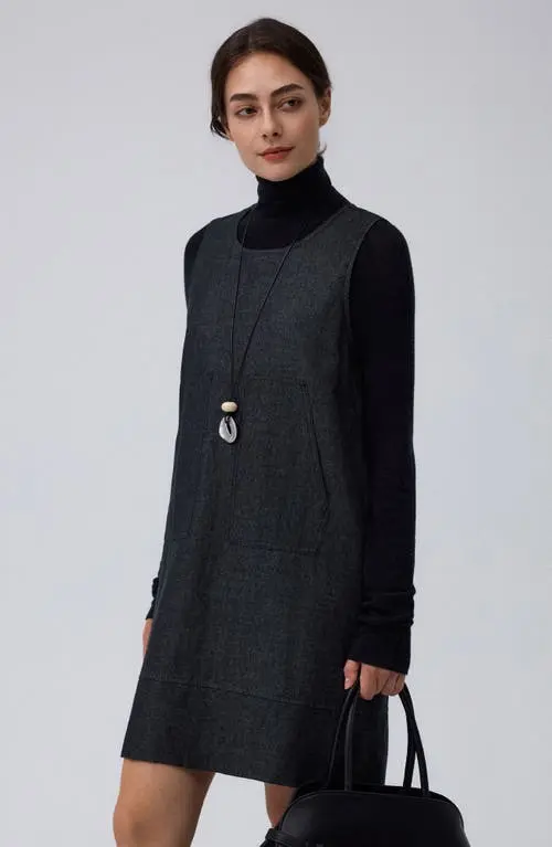 JUANA Denim Atelier Sleeveless Shift Dress