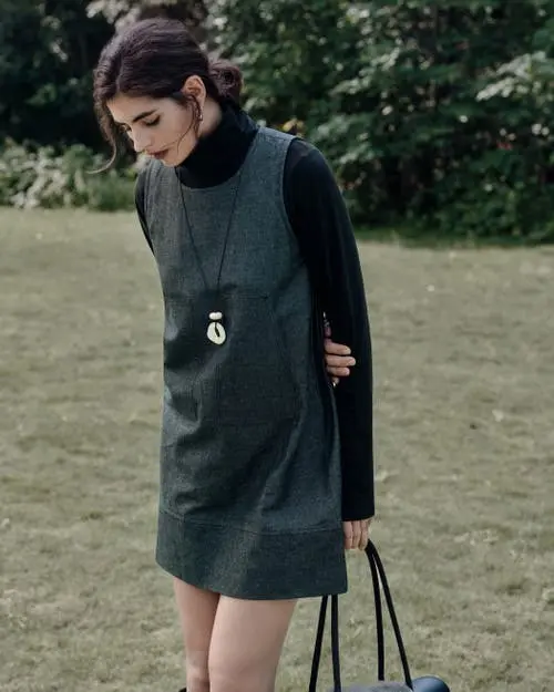 JUANA Denim Atelier Sleeveless Shift Dress