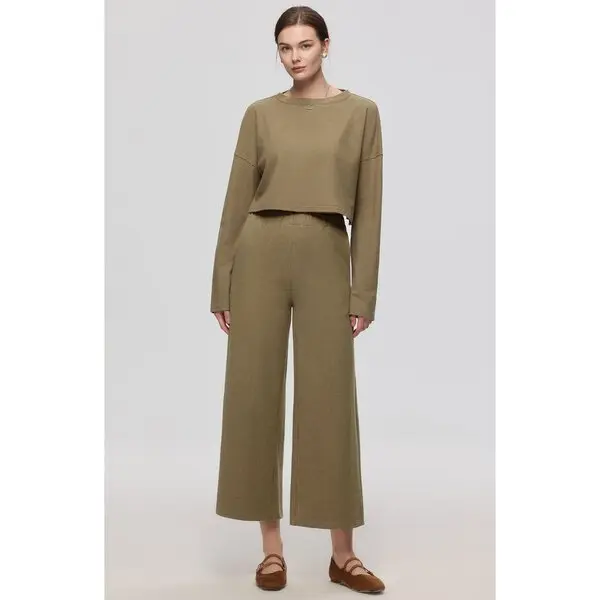 JUANA Aera Pull-on Wide Leg Pants - Olive