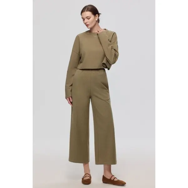 JUANA Aera Pull-on Wide Leg Pants - Olive