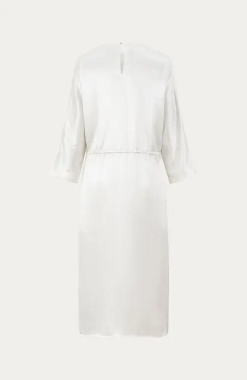 JUANA Aven 3/4 Sleeve Raglan Dress In Hemp And Silk Blend