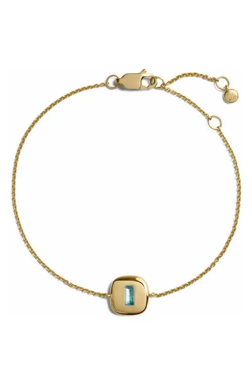 Monica Vinader Gemdrop Chain Bracelet - 18k Gold Vermeil/blue Topaz