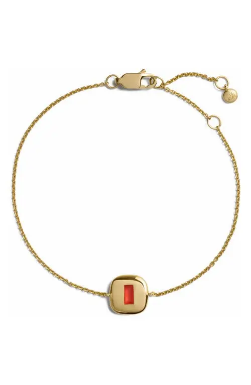 Monica Vinader Gemdrop Chain Bracelet - 18k Gold Vermeil/red Onyx
