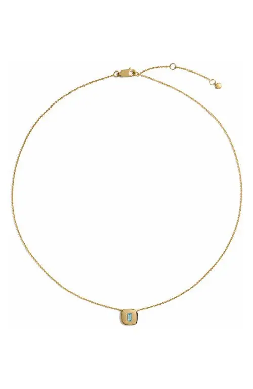 Monica Vinader Gemdrop Chain Necklace - 18k Gold Vermeil/blue Topaz