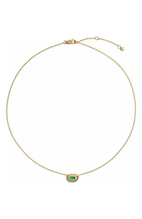 Monica Vinader Gemdrop Chain Necklace - 18k Gold Vermeil/green Onyx