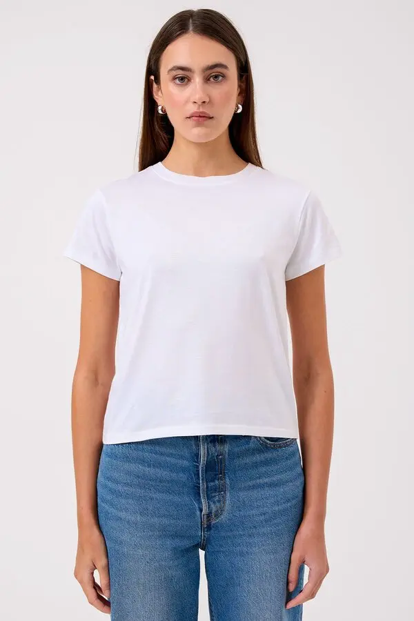 Goldie LeWinter Amore Tee In Peruvian Pima Cotton - White